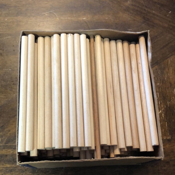 Other | Natural Wooden Dowels Set Box Of 14 Wooden Dowels For Crafts ...